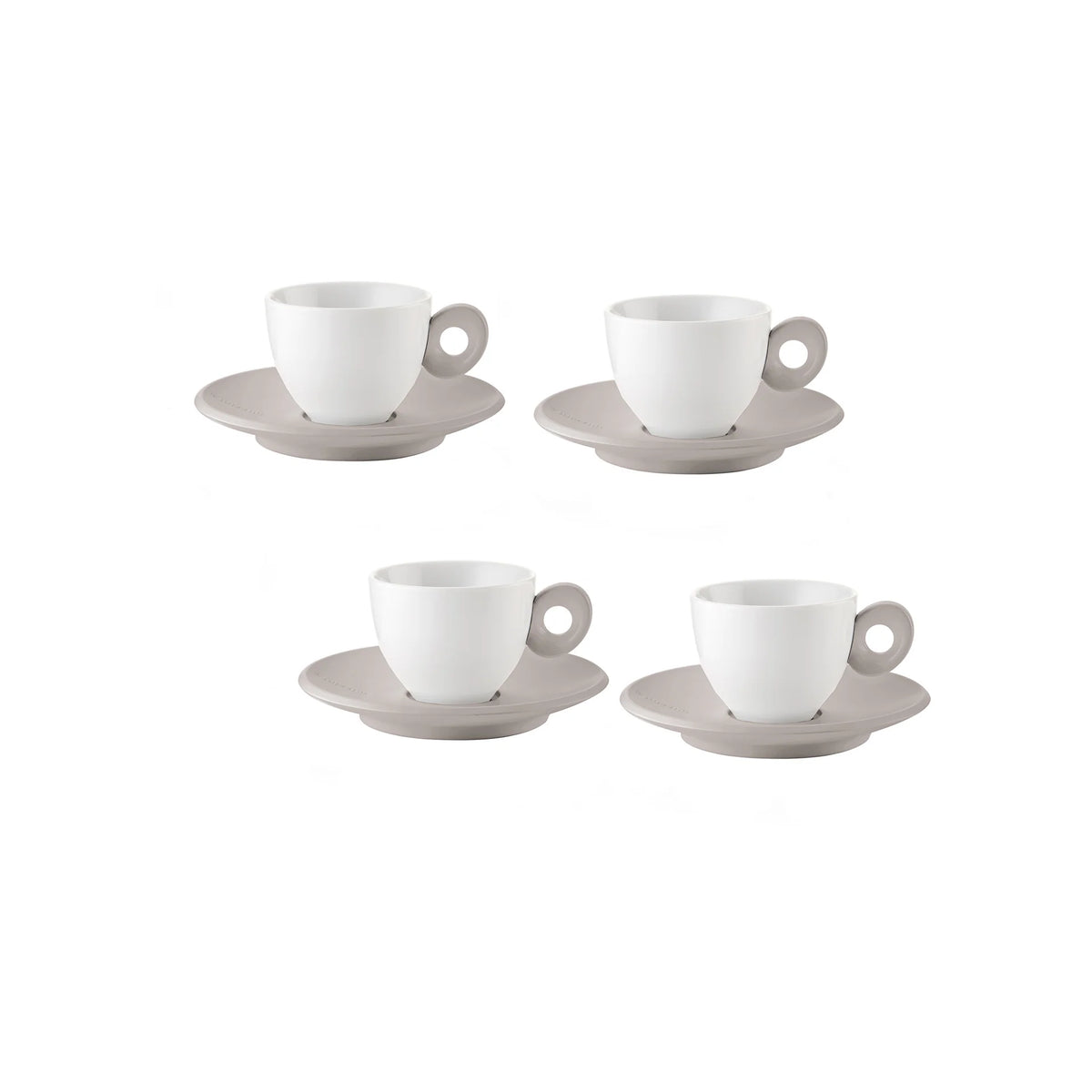 Guzzini Everyday Set of 4 Espresso Cups Taupe - Made in Italy ...