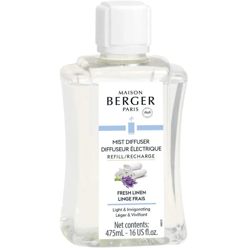 Maison Berger - Electric Mist Diffuser Refill Fresh Linen 475 ml - 645 ...