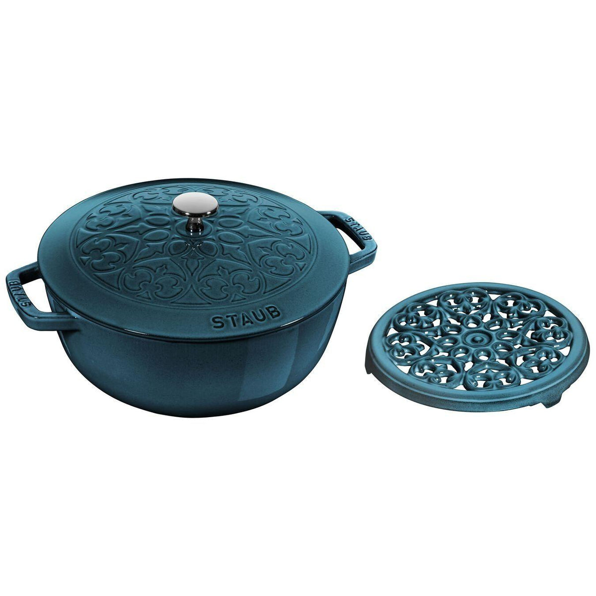 Staub - 3.6L 24cm La Mer French Oven Set with Trivet — Consiglio's ...