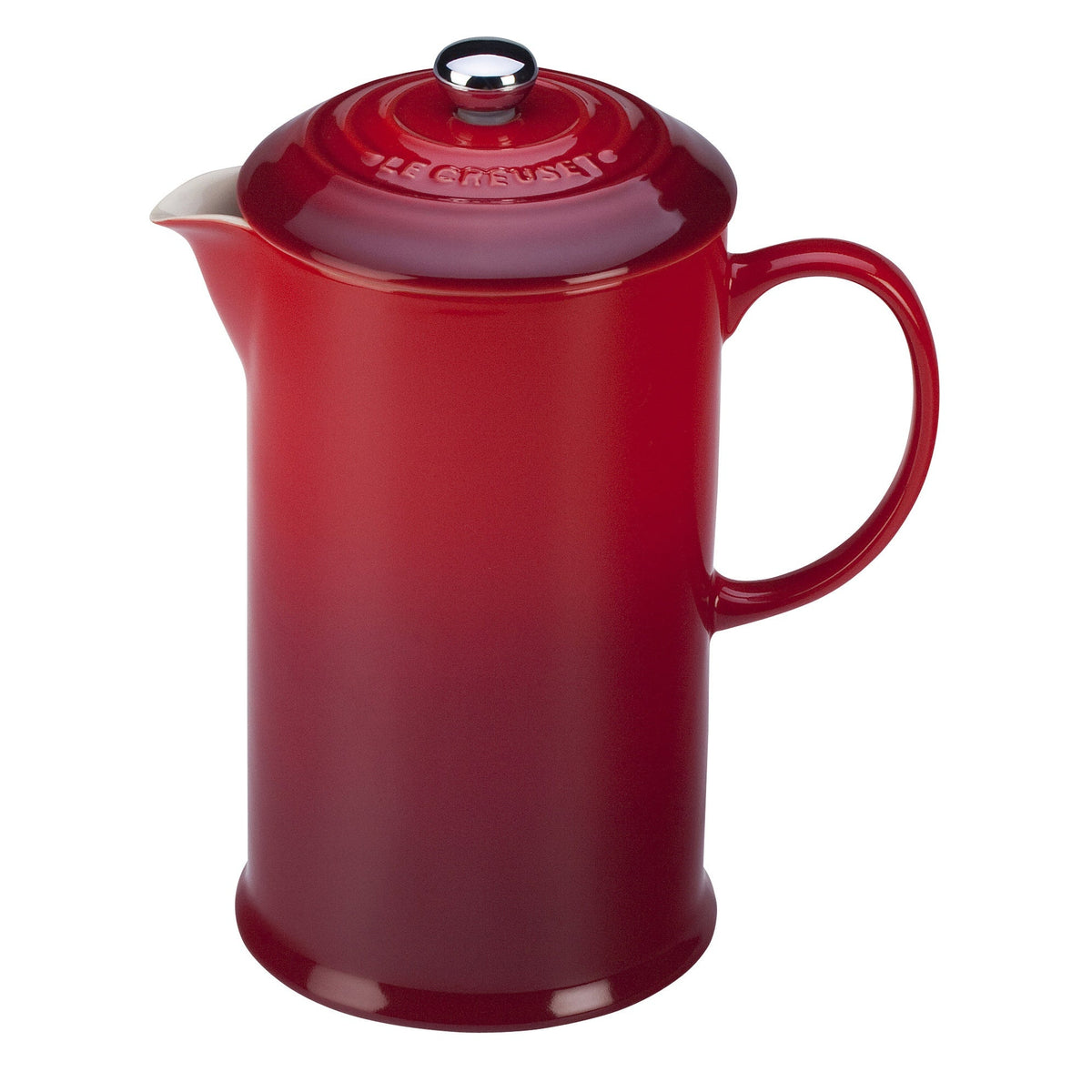 Le Creuset French Press Cherry Red / Cerise 1L — Consiglio's Kitchenware